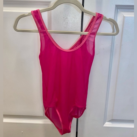 Tops | Neon Pink Sheer Bodysuit | Poshmark